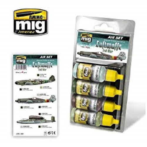 Ammo Mig A.MIG7220 Luftwaffe Mid War Colours Acrylic Paint Set ...