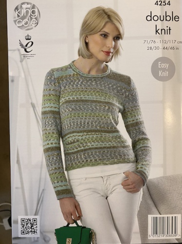 King Cole 4254 Ladies Sweater and Cardigan DK Knitting Pattern ...