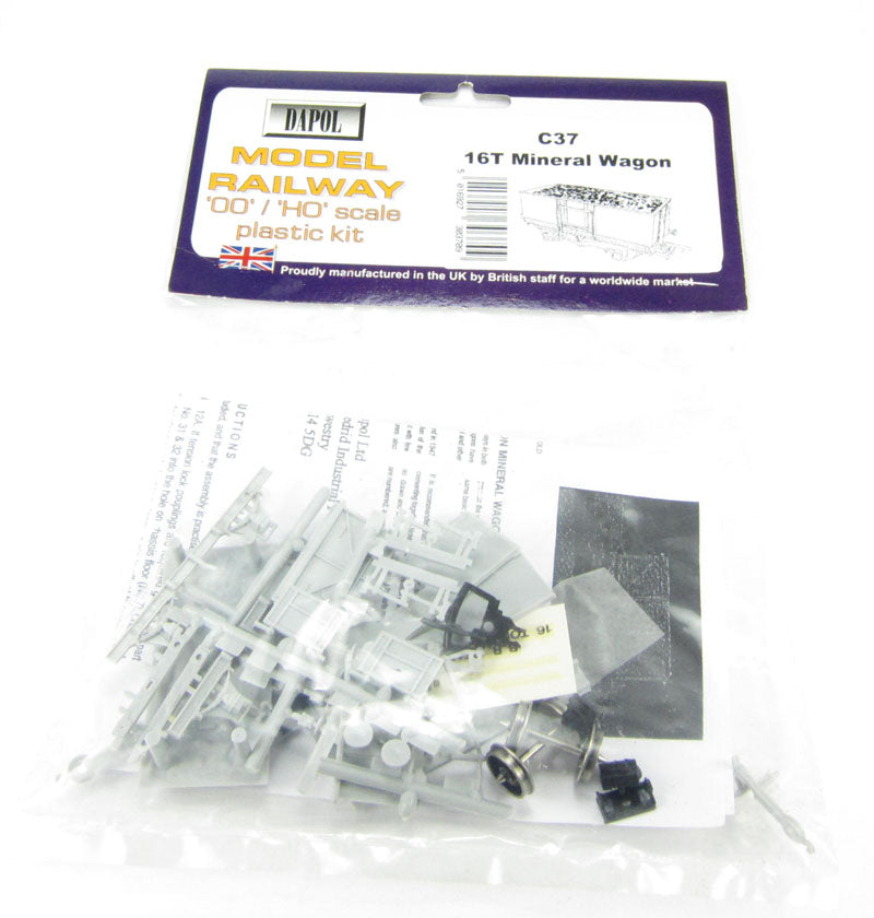 Dapol C037 16ton Steel Mineral Wagon Kit OO Gauge - themodellerstoolbox.com