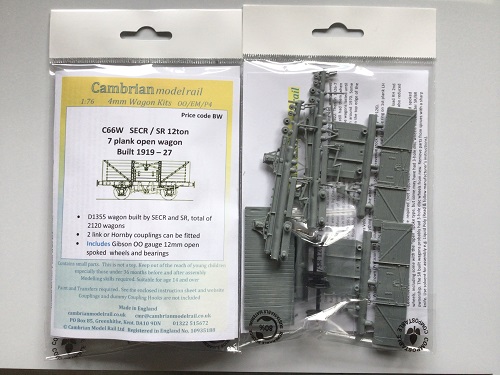 Cambrian C066W SR 12ton 7 Plank Open Wagon Wagon Kit OO Gauge ...