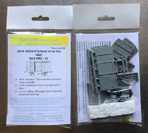 Cambrian C084W Midland Railway 10ton Van Kit 4mm (OO Gauge ...