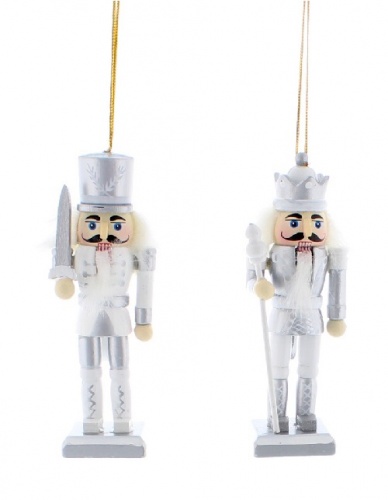 Festive 12cm Silver and White Nutcracker P035542. **Please read ...