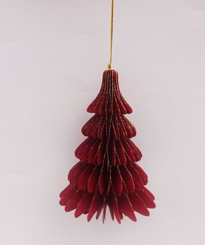 Festive 15cm Paper Folding Hanging Tree P044411 - themodellerstoolbox.com